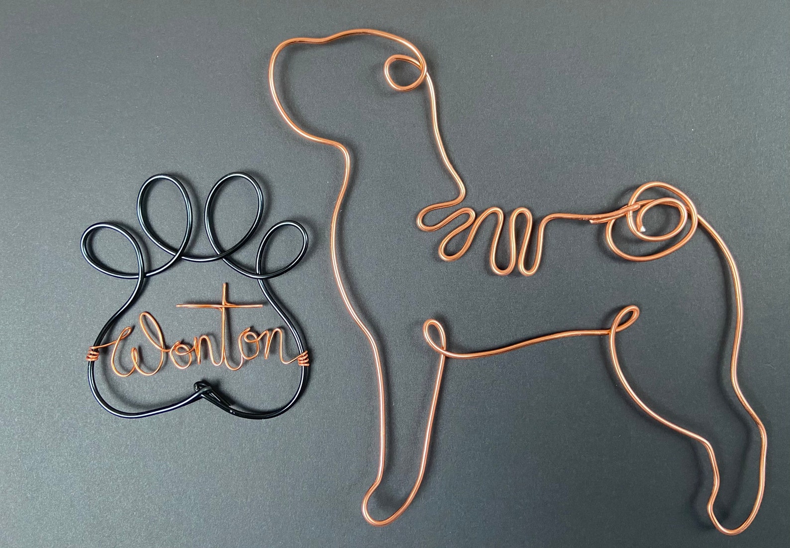 Handmade Wire Shar-pei Wall Art (small) | Dog Lover Gift - Etsy