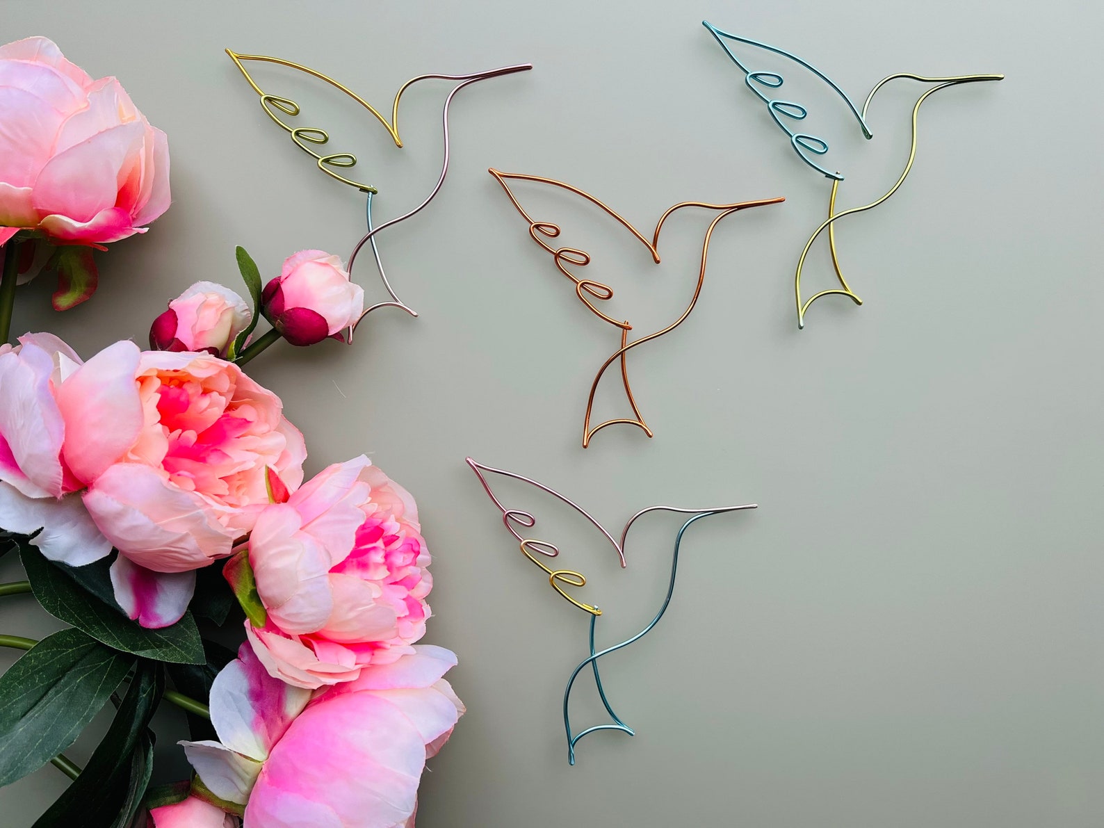 Hummingbird Hummingbird Garden Decoration Wire Hummingbird Sun Catcher ...