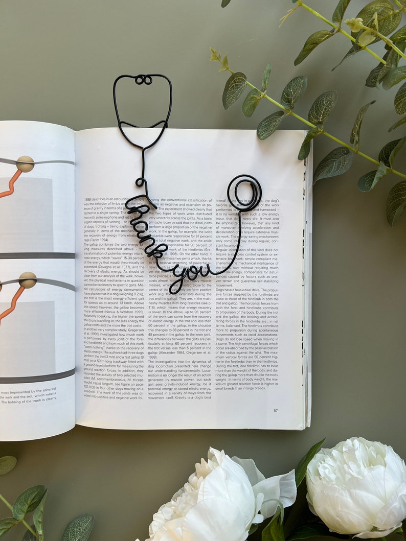 Personalised Stethoscope Bookmark Wire Bookmark Med - Etsy
