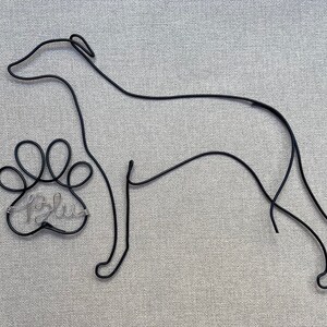 Wire Whippet (small) | Wire Sign for Whippet Lovers | Whippet Wall Art ...