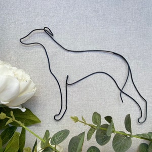 Wire Whippet (small) | Wire Sign for Whippet Lovers | Whippet Wall Art ...