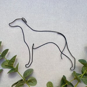 Wire Whippet (small) | Wire Sign for Whippet Lovers | Whippet Wall Art ...