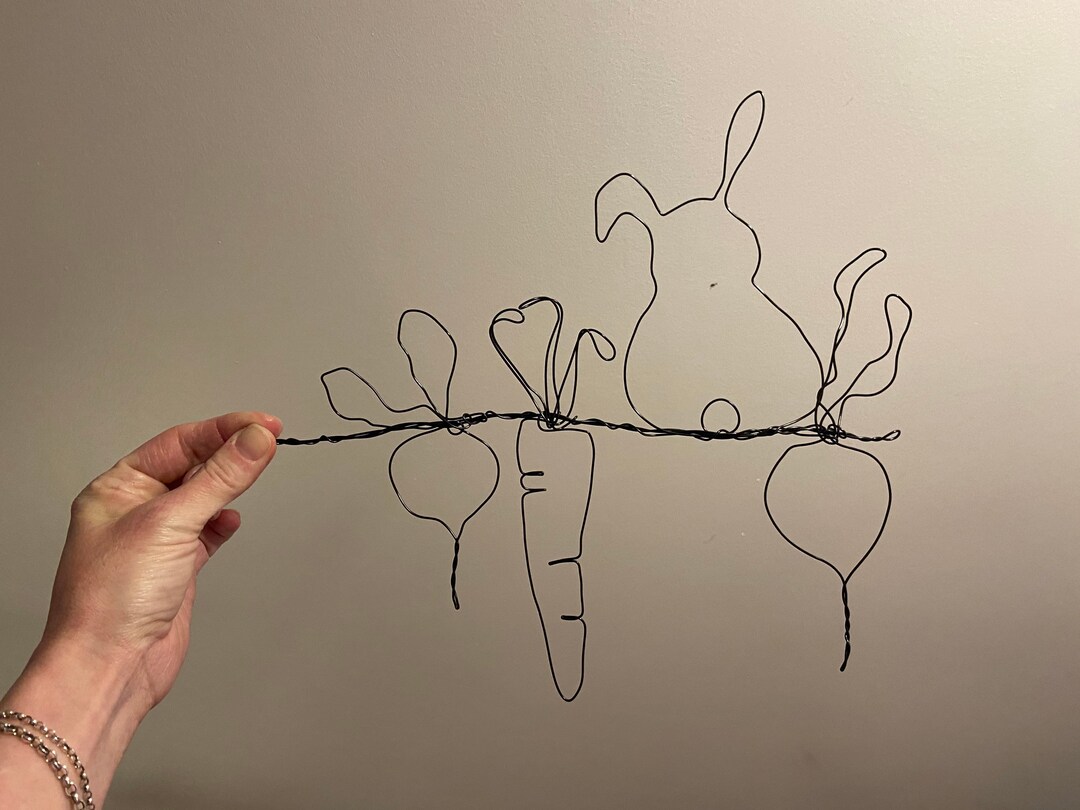 Wire Art Bunny Wire Bunny in the Garden Wire Easter Bunny - Etsy UK
