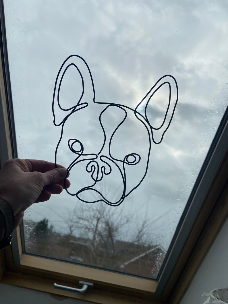 Wire French Bulldog Portrait Wire Frenchie Franchie Lovers | Etsy