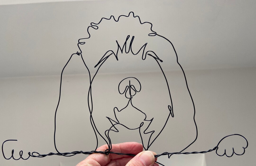 Peek-a-boo Labradoodle Wire Art | Wire Labradoodle Door Topper ...