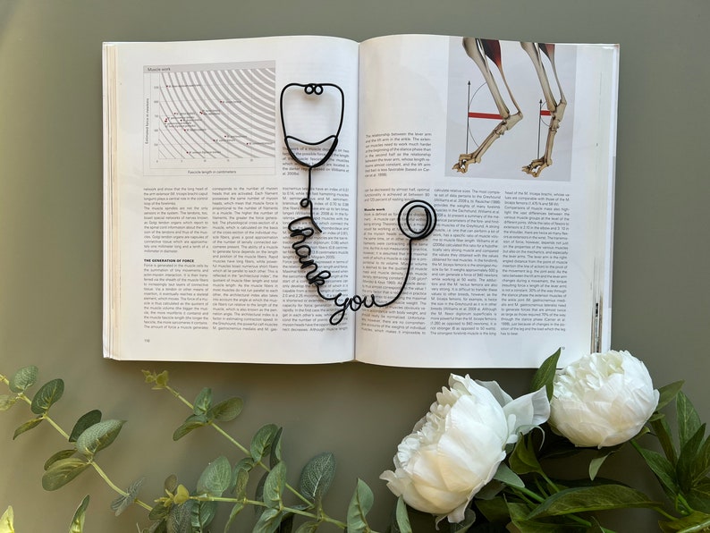 Personalised Stethoscope Bookmark Wire Bookmark Med - Etsy