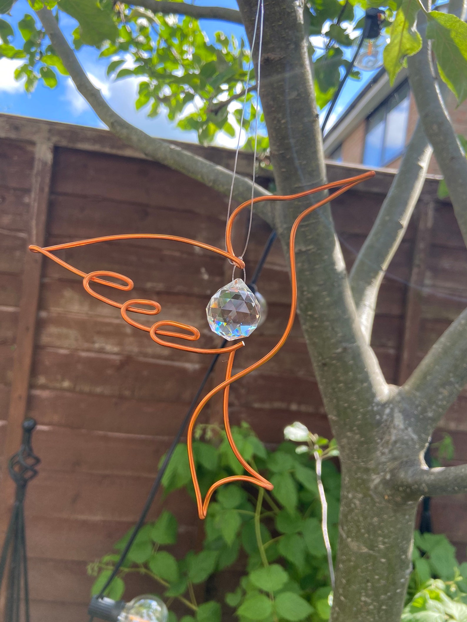 Hummingbird Hummingbird Garden Decoration Wire Hummingbird Sun Catcher ...