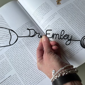 Personalised Stethoscope Bookmark Wire Bookmark Med Student Gifts ...