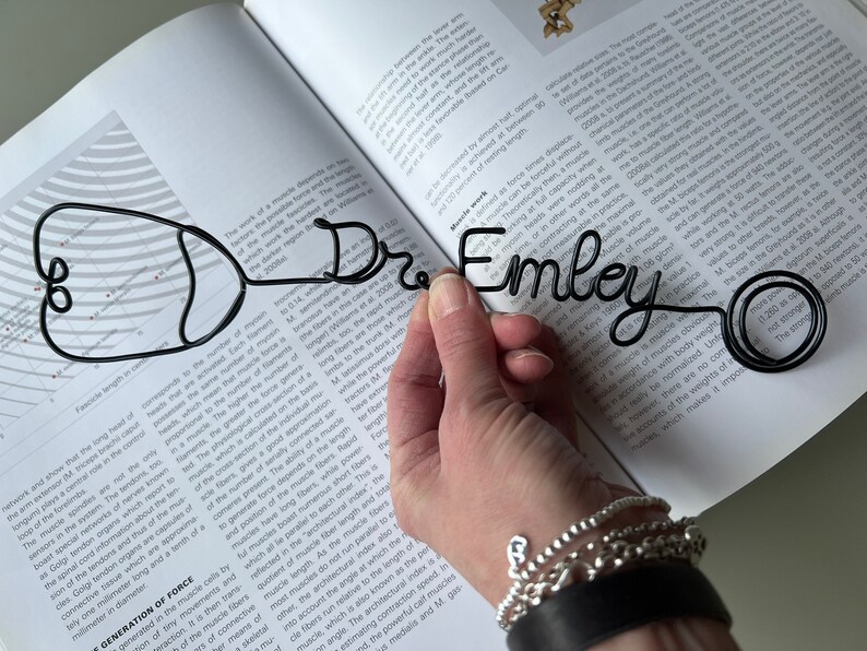 Personalised Stethoscope Bookmark | Wire Bookmark | Med Student Gifts ...