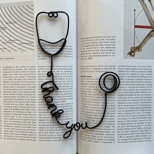 Personalised Stethoscope Bookmark | Wire Bookmark | Med Student Gifts ...