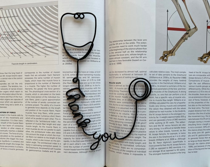 Personalised Stethoscope Bookmark Wire Bookmark Med Student Gifts ...