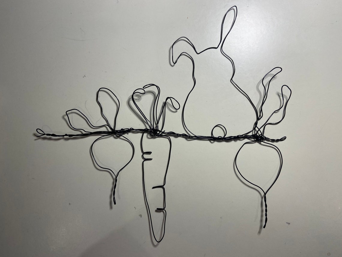 Wire Art Bunny Wire Bunny in the Garden Wire Easter Bunny - Etsy UK