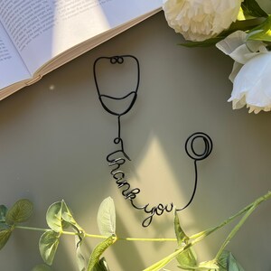Personalised Stethoscope Bookmark | Wire Bookmark | Med Student Gifts ...