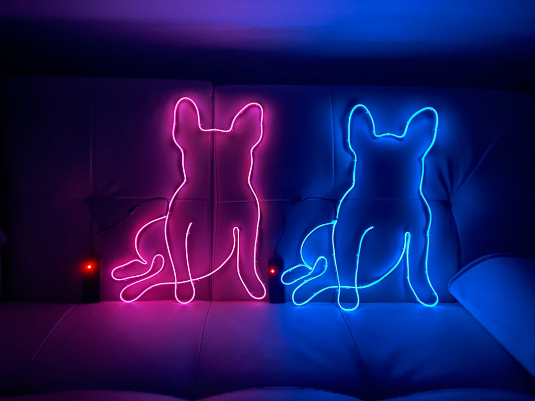 Frenchie Wire Neon Sign Medium Frenchie Wire Art Frenchie Lovers Gifts ...