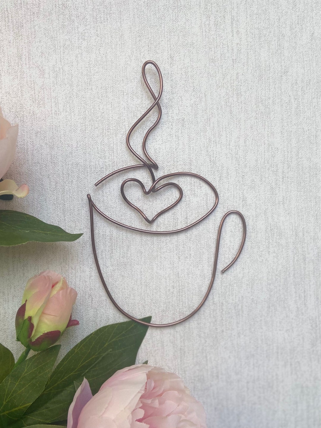 Wire Mug, Wire Coffee Mug, Wire Tea Cup, Wire Steaming Cup, Wire ...