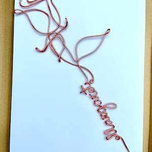 Wire Rose Wire Flower Wire Love Gifts Personalised Rose Wire Rose Cake ...