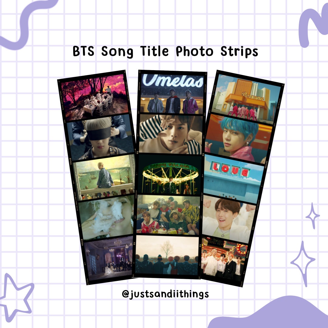 BTS Song Title Photo Strips - Etsy