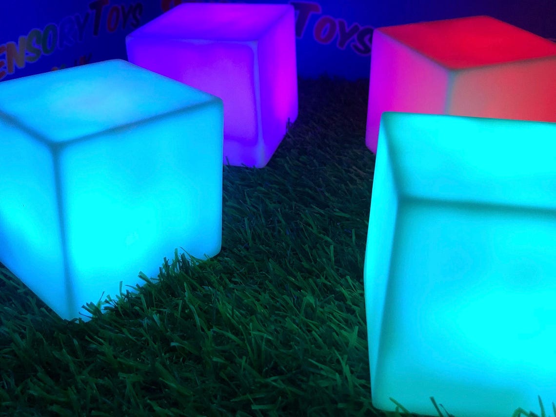 Light up Sensory Fading Colour Cube - Etsy Canada