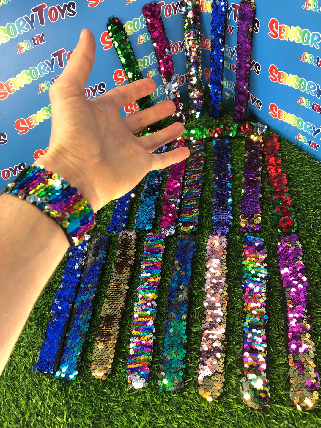 Sensory Sequin Snap on Bracelet - Etsy