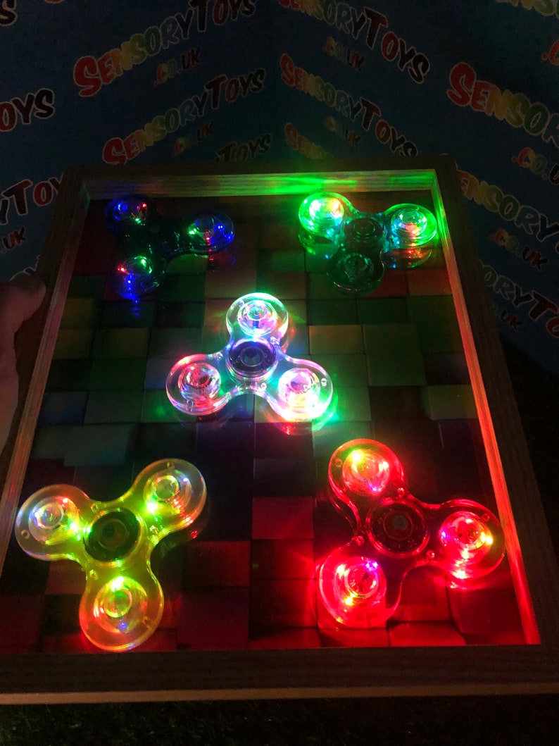 Light up Sensory Fidget Spinner Board - Etsy