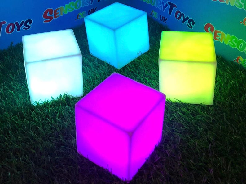 Light up Sensory Fading Colour Cube - Etsy Canada