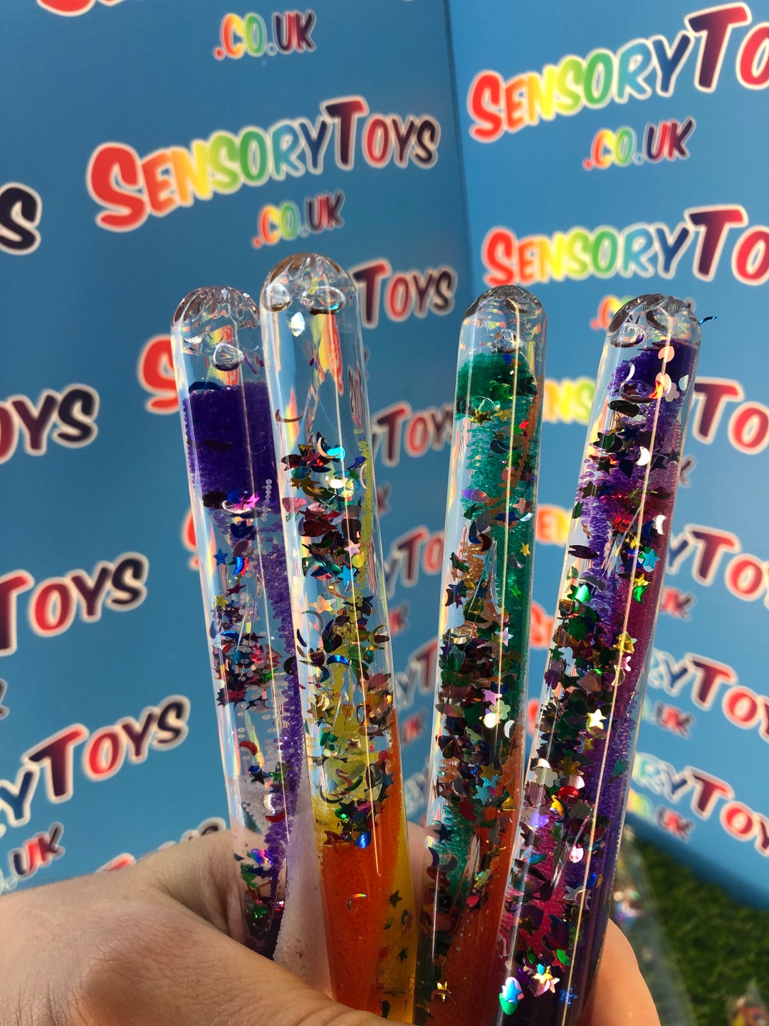Mini Sensory Motion Glitter Wand - Etsy