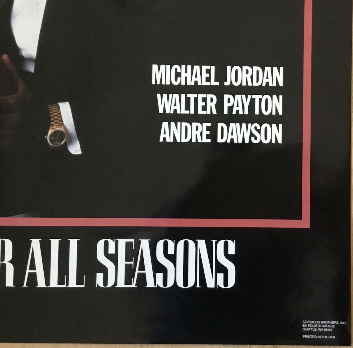 1988 Chicago Times Poster - Michael Jordan Walter Payton Andre Dawson ...