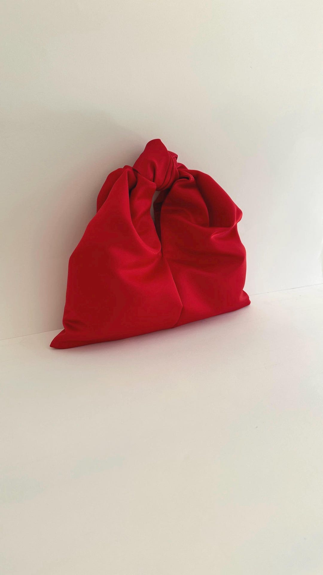 Small Red Bag With Knot | Stylish Satin Purse | Cocktail Bag | Wedding ...