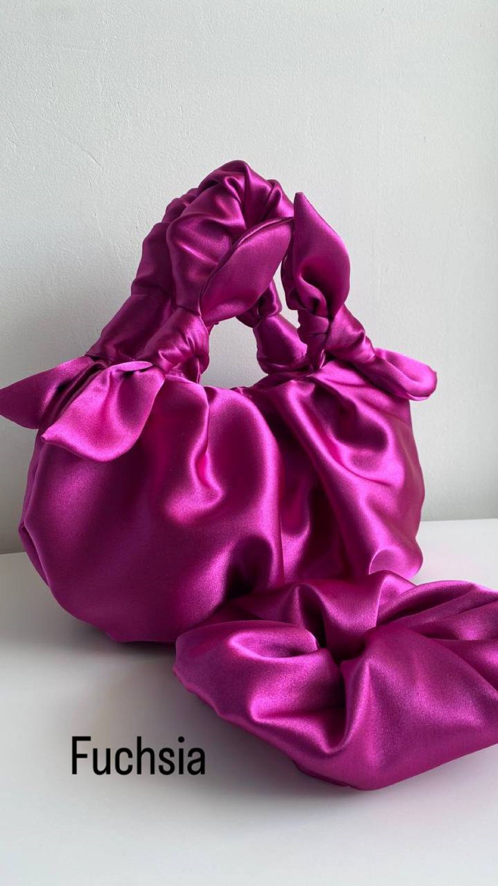 Satin Fuchsia Small and Big Handbag Stylish Woman Bag - Etsy