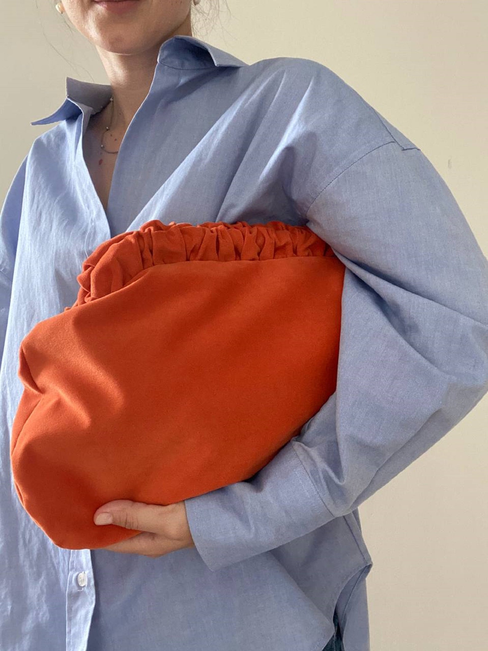 Orange Velvet Handmade Clutch Bag Beautiful Evening Clutch 16 Colors 2 ...