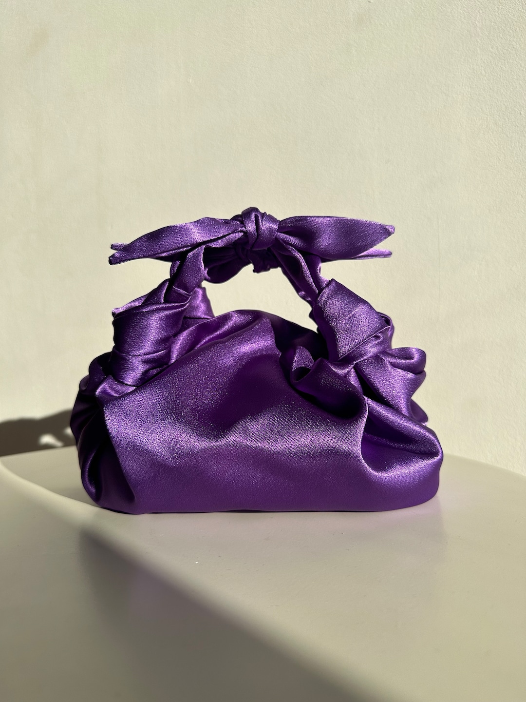 Small Satin Bag With Knots | Stylish Satin Purse | Furoshiki Knot Bag ...