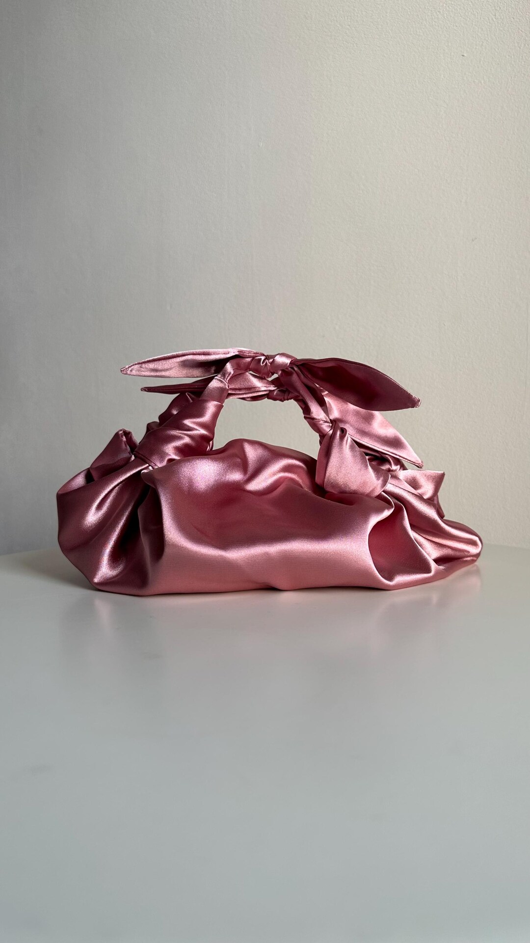 Small Satin Bag With Knots |stylish Satin Purse | Furoshiki Knot Bag ...