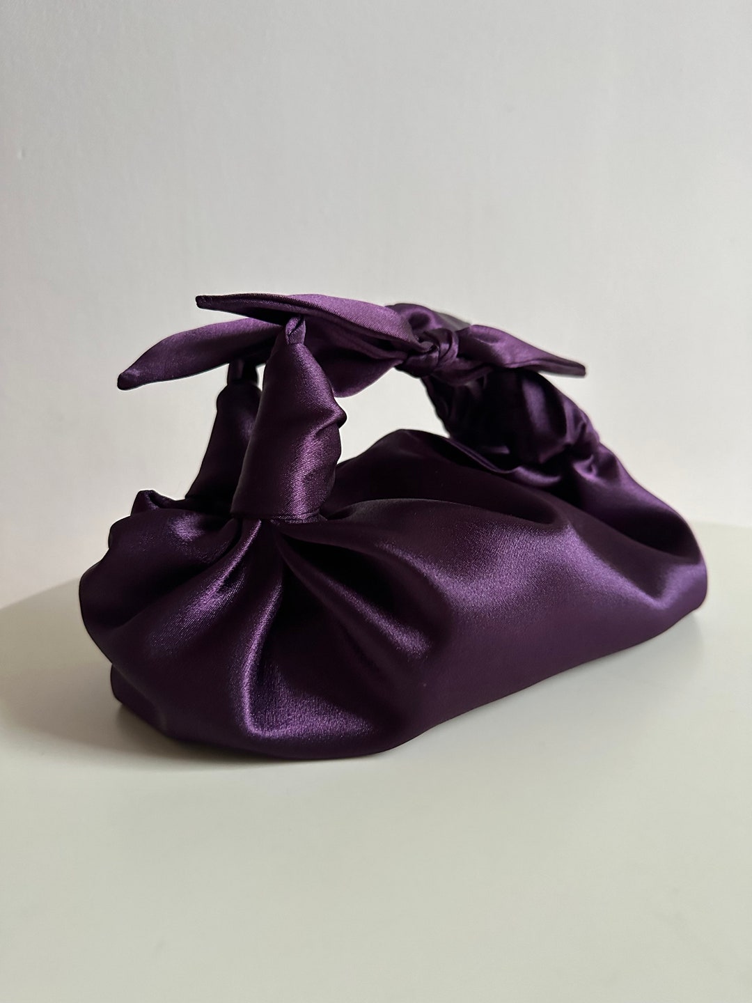 Small Satin Bag With Knots Stylish Satin Purse Furoshiki Knot Bag ...