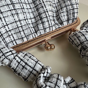 Kiss Clasp Handmade Bag | Retro Look Purse | Tweed Vintage Style Woman ...