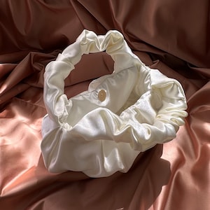 Scrunchie Satin Small Evening Bag 34 Colors 2 Sizes Bag for Wedding ...