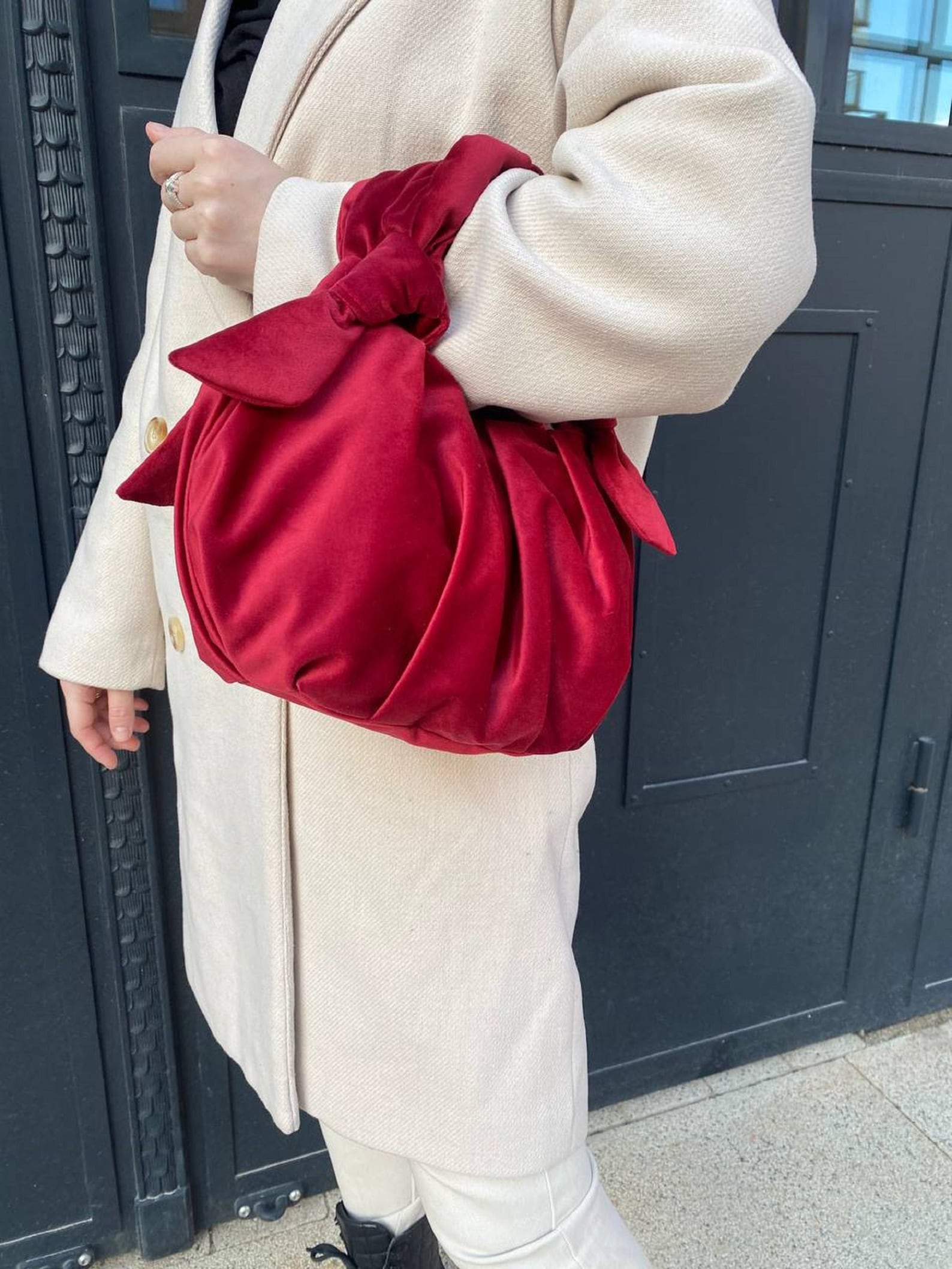Red Velvet Small Bag | Bag With Knots | Evening Purse | Occaional ...