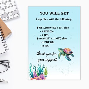 Under the Sea Stationery, Lined and Unlined Letter Writing Paper ...