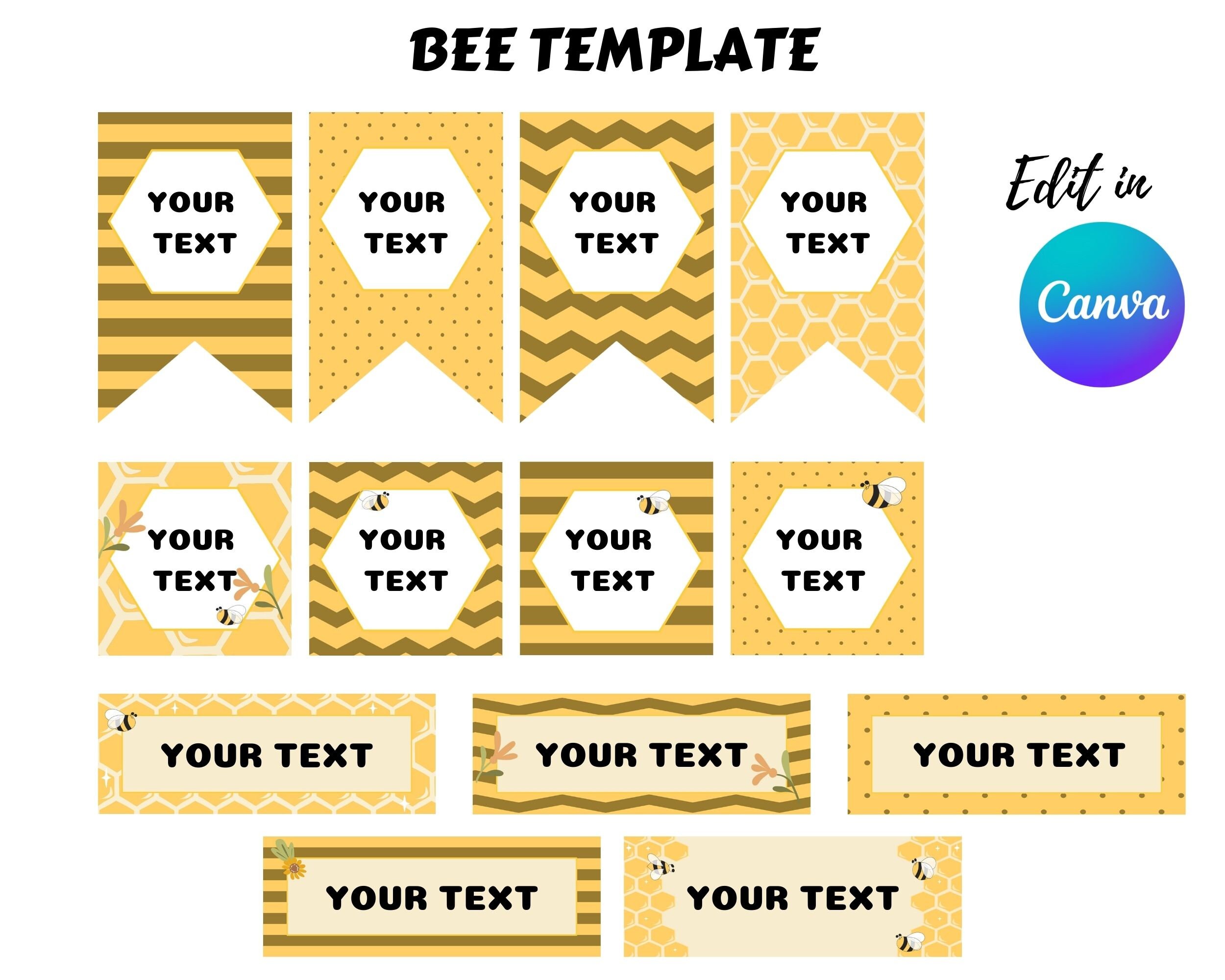 Bee Classroom Name Tags, Classroom Label, Classroom Tags, Spring Summer ...