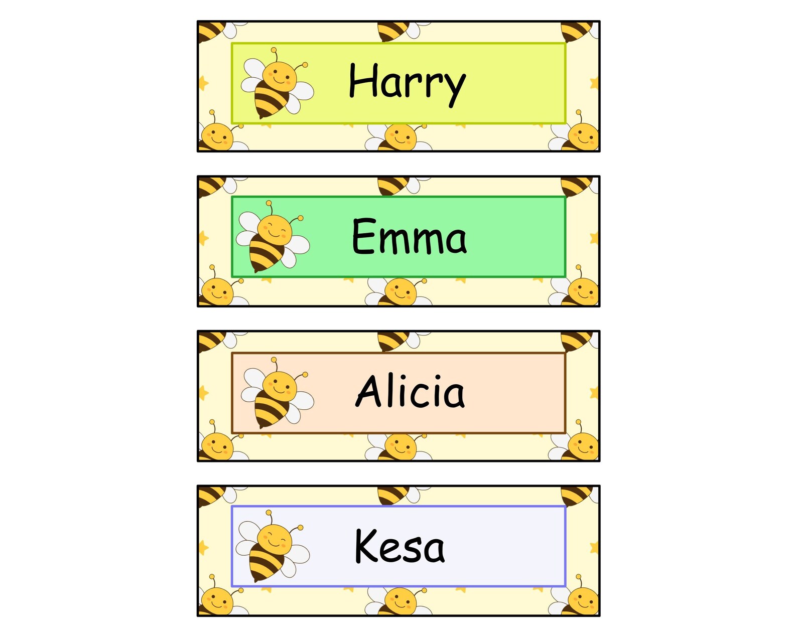 Editable Bee Classroom Name Tags, Classroom Label, Classroom ...