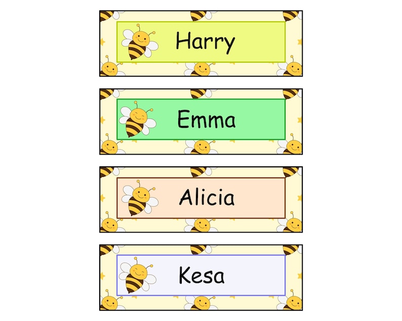 Editable Bee Classroom Name Tags, Classroom Label, Classroom ...