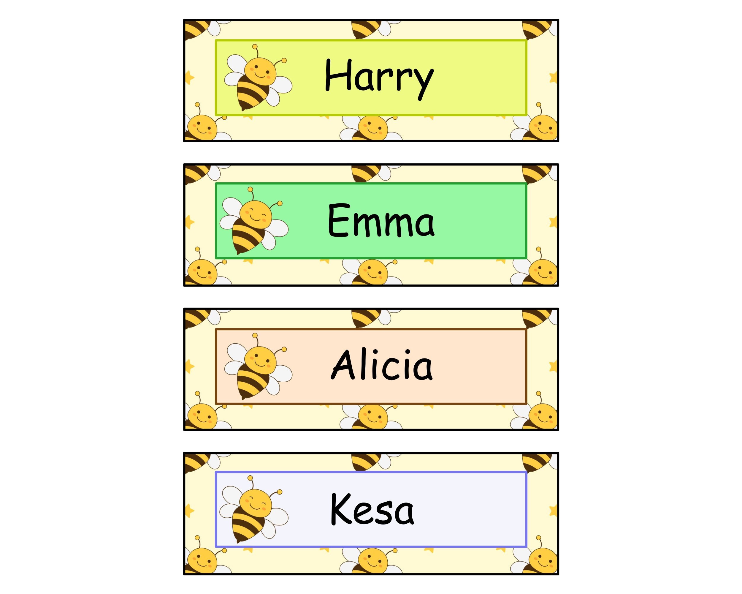 Editable Bee Classroom Name Tags, Classroom Label, Classroom ...