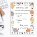 Printable Cats Border Stationery, Printable Cat Lover Letter Writing ...