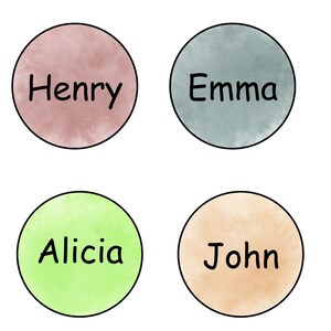 Editable Watercolor Classroom Name Tags, Circle Classroom Label ...