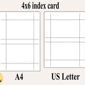 Printable 4x6 Index Cards, Editable Index Card, Blank Flashcards ...