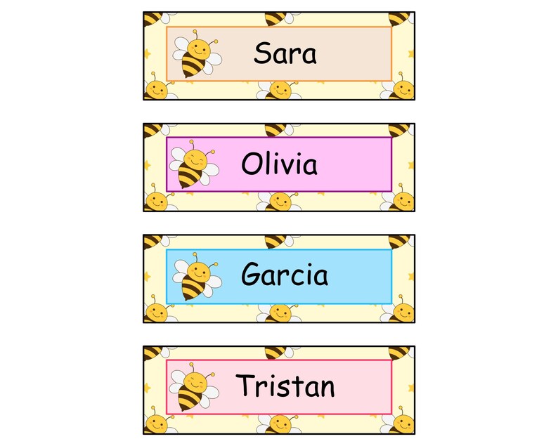 Editable Bee Classroom Name Tags, Classroom Label, Classroom ...