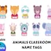 Editable Animals Classroom Name Tag, Cute Animal Name Tags, Classroom ...