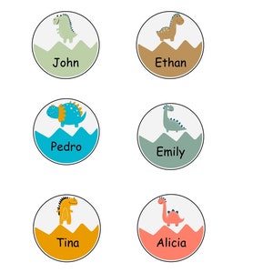 Editable Dinosaur Name Tags, Circle Dinosaur Classroom Name Tags ...