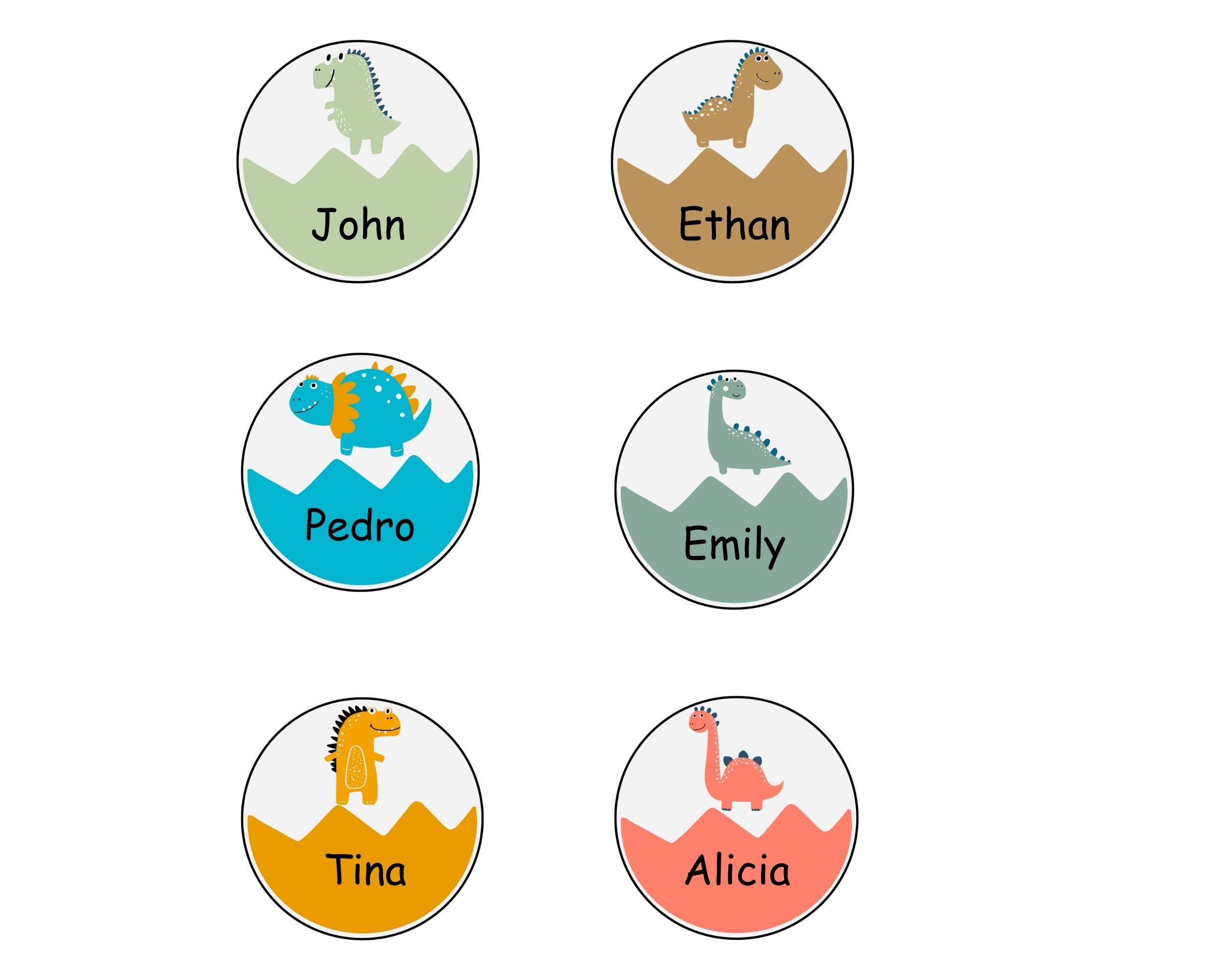 Editable Dinosaur Name Tags, Circle Dinosaur Classroom Name Tags ...
