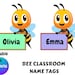 Editable Bee Classroom Name Tags, Classroom Label, Classroom Tags ...