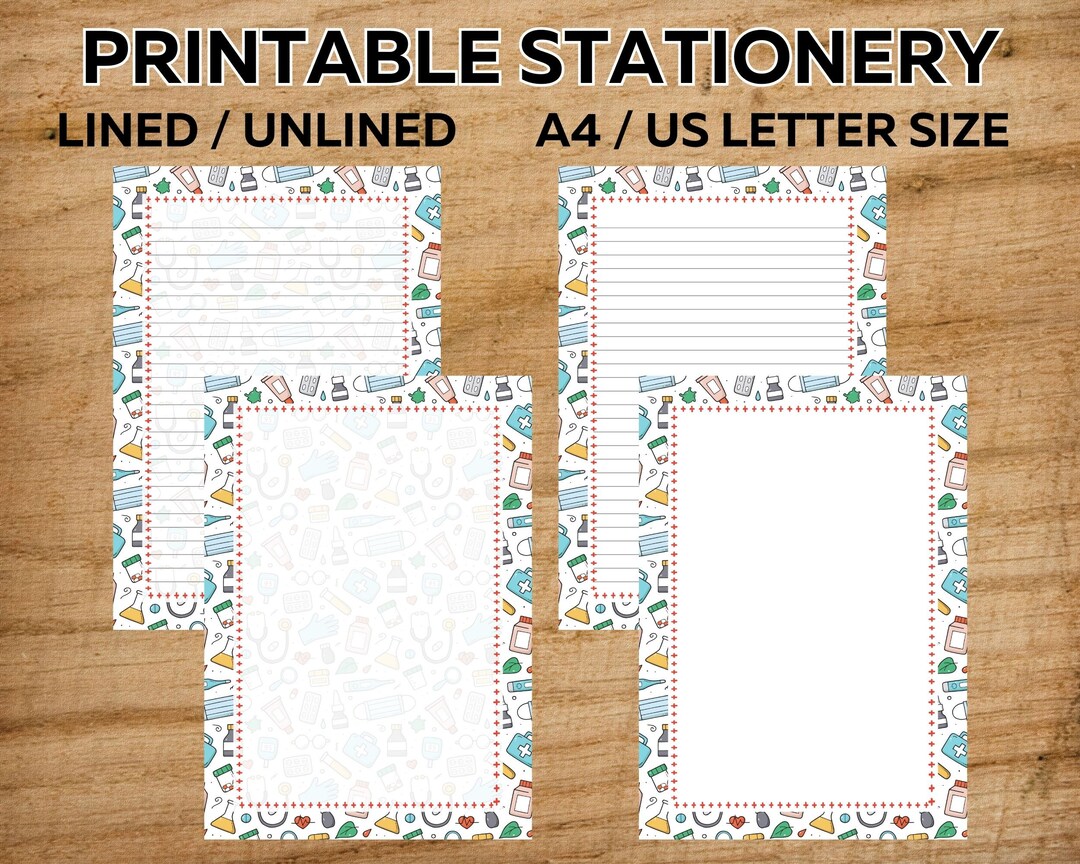 Printable Medical Stationery Doctor Nurse Journaling Pages - Etsy